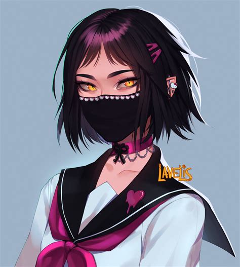 배경 화면 입 턱 소매 몸짓 만화 안경 속눈썹 날개 담홍색 미술 앞머리 시원한 흑발 가발 긴 머리 히메 컷 겹친 머리카락 마젠타 패션