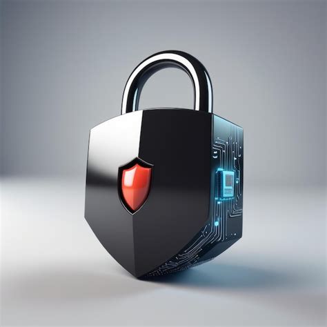 Premium Ai Image 3d Rendering Of A Cyber Security Concept 3d