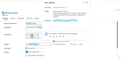 Azf Dataflow Error Connection Cosmosdb Microsoft Qanda