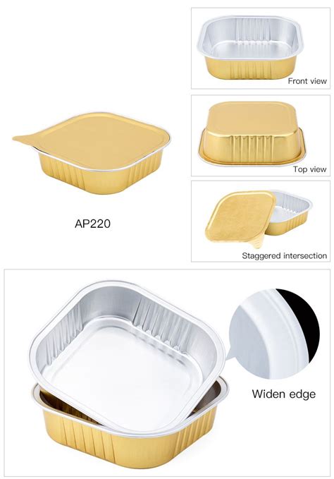 Square Sealable Aluminum Foil Container Ablpack