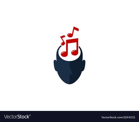 Music Human Head Logo Icon Design Royalty Free Vector Image