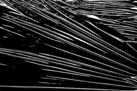 투명한 플라스틱 필름 포장 오버레이 텍스처 배경 프리미엄 사진