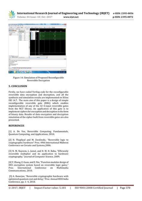 An Efficient Design For Data Encryption And Decryption Using Reconfigurable Reversible Logic