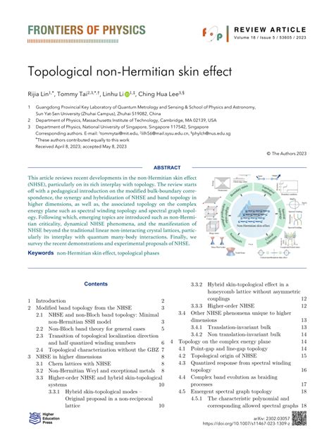 PDF Topological Non Hermitian Skin Effect