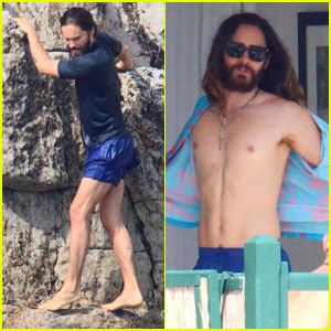 Jared Leto Goes Shirtless Scales A Rock During His Vacation In Fra