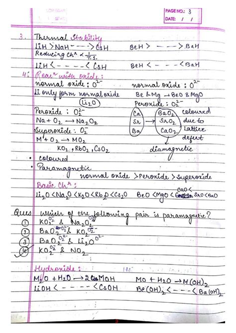 SOLUTION S Block Chemistry Notes Studypool