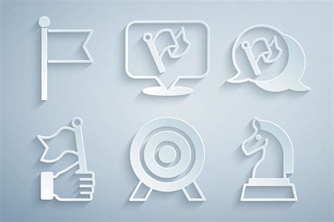 타겟 깃발 핸드 홀딩 플래그 체스 및 아이콘을 설정합니다 벡터 3차원 형태에 대한 스톡 벡터 아트 및 기타 이미지 3차원 형태 개념 경쟁 Istock