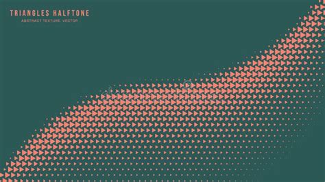 Triangles Half Tone Pattern Smooth Curved Border Vector Orange Green Abstraction Stock Vector