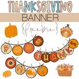 Thanksgiving Banner Freebie By Taught By Tatum Tpt