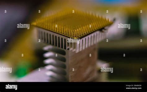 Old Aluminum Cpu Cooler Heat Sink Isolated Stock Photo Alamy