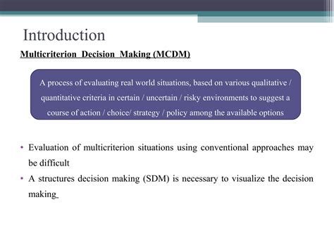 Multi Criteria Decision Making Ppt