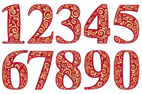 Premium Vector Set Arabic Numerals