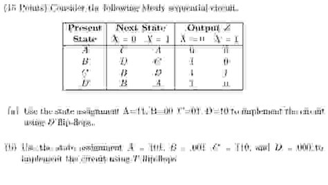 solved consider the following mealy sequential