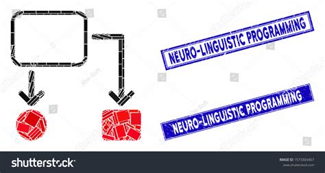 Mosaic Flowchart Scheme Icon Rectangle Neurolinguistic เวกเตอร์สต็อก ปลอดค่าลิขสิทธิ์