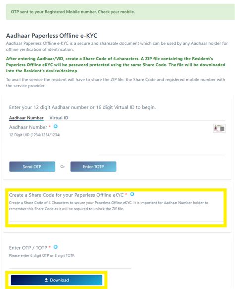 How To Download Aadhar Paperless Offline E Kyc 2024
