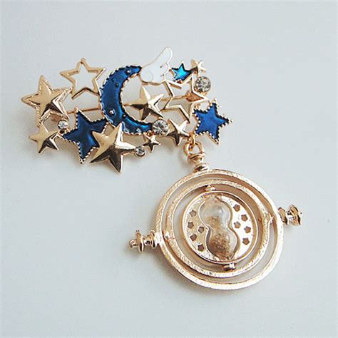 包邮 二次元魔幻系哈利波特与阿兹卡班赫敏项链沙漏可旋转胸针 淘宝网