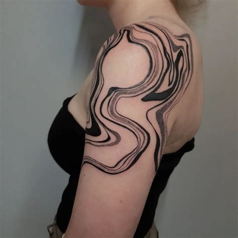 12 Marvelous Suminagashi Tattoos Youll Want To Get Right Away