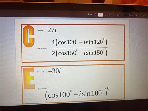 Solved COMPLEX NUMBERS IN POLAR FORM Scavenger Hunt Name Chegg