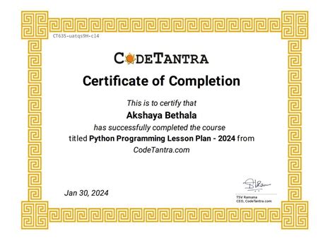 Akshaya Bethala On Linkedin Python Certification Codetantra