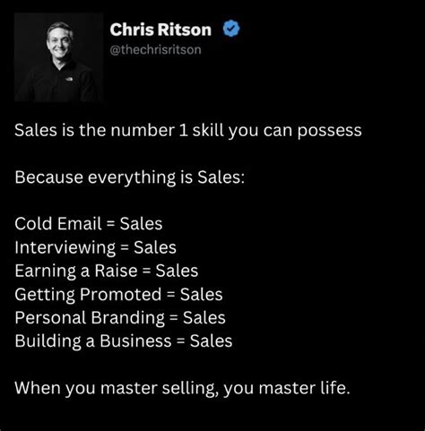 Chris Ritson On Linkedin The My 1 Career Tip Learn How To Sell The