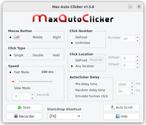 Install Maxautoclicker On Linux Snap Store