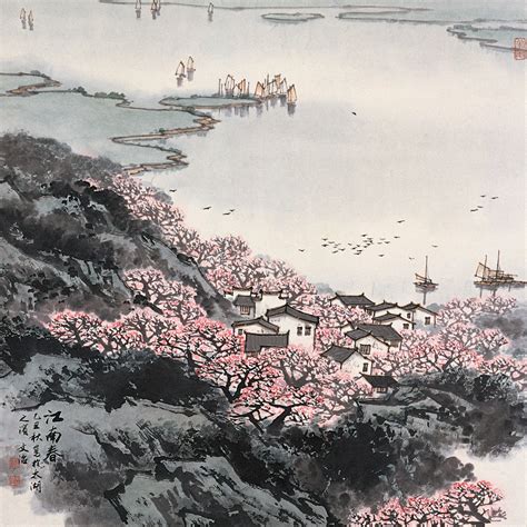 宋文治 江南春 高清图片，堆糖，美图壁纸兴趣社区