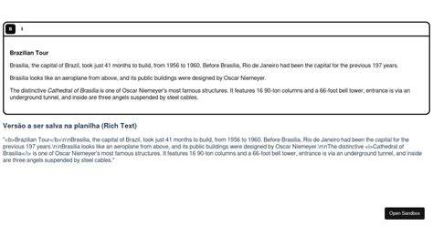 Vue Rich Text Codesandbox