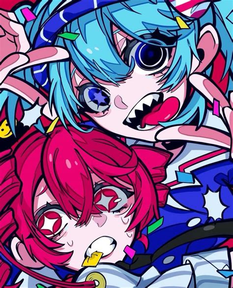 Miku And Teto In Vocaloid Hatsune Miku Miku Hatsune Chibi