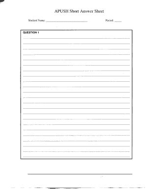 Saq Answer Sheet Fill Online Printable Fillable Blank PdfFiller