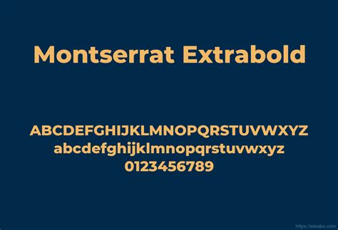 Montserrat Extrabold Font Free Download Ttf Otf Wisabo Fonts