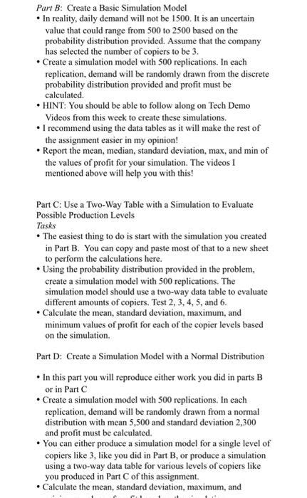 Part B Create A Basic Simulation Model In Chegg