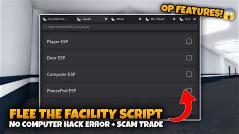 New Fluxus Flee The Facility Op Gui Script Op Features 😱 Youtube