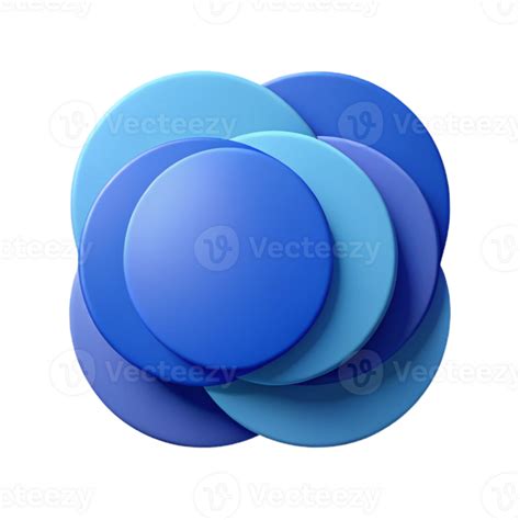 Rare Gothic Overlapping Circles Crisp Edges Minimal Design Flat Color With Scalable Design