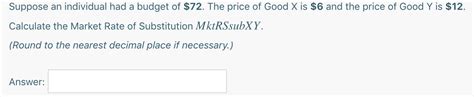 Solved Suppose An Individual Had A Utility Function Given