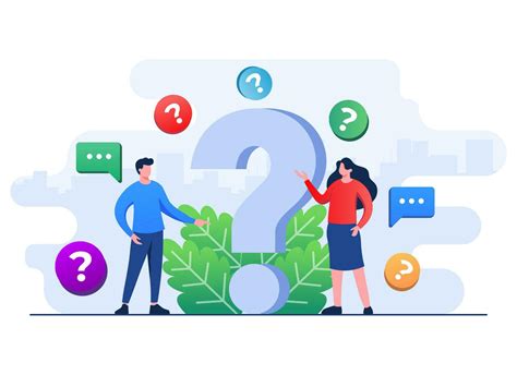 People Asking Questions Frequently Asked Questions Concept Flat Illustration Vector Template