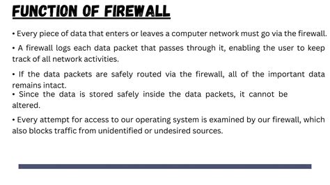 firewalls in an information security ppt
