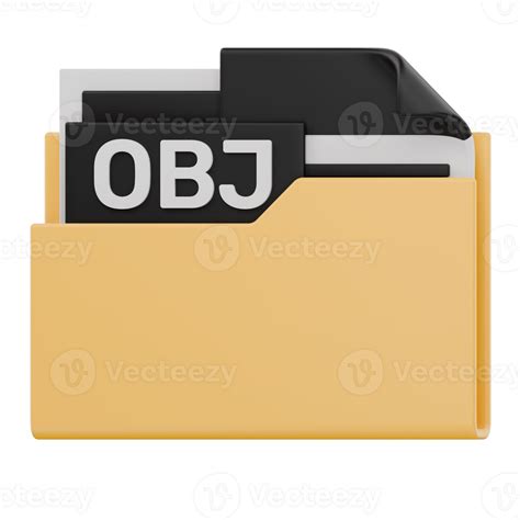 3d Obj File Folder Format Icon 56400871 Png