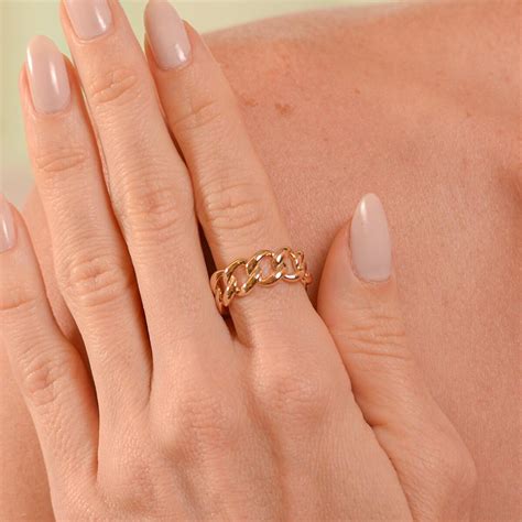 Comprar Anel Elo Liso EntrelaÇado Prata 925 Com Banho De Ouro 18k