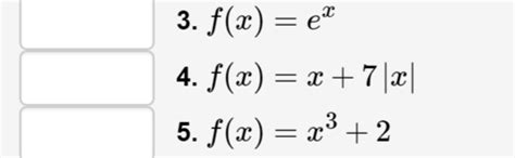 solved 1 pt for each of the following functions f r a