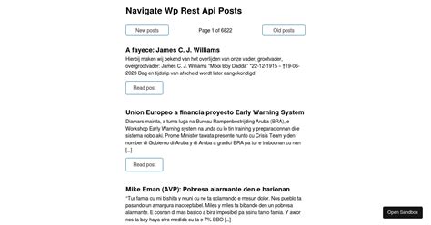Wordpress React Rest Api Basics Tutorial Forked Codesandbox