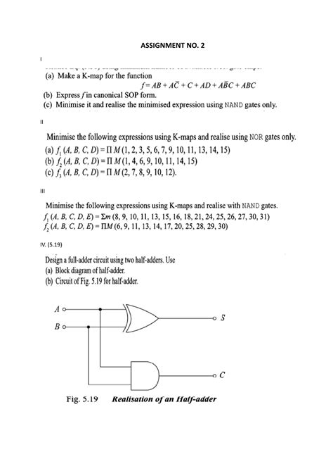 Digital Electronics Assignment NO I ASSIGNMENT NO II III IV V Studocu