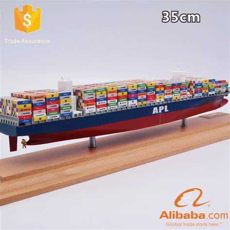 【a】35cm Apl Container Ship Model Color B Apl Logistics O A S Ship Model 35cm Container Ship