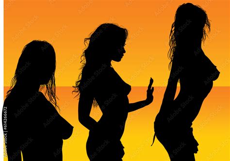 Silueta Mujer Erotico Stock Vector Adobe Stock