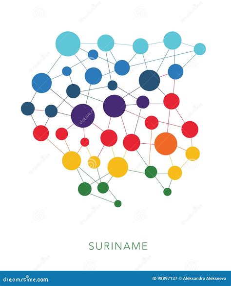 Suriname Vector Map Isolated On White Background High Detailed Black Silhouette Map Of Suriname