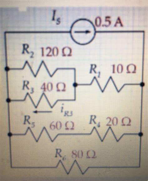 solved determine only the current ir3 in the circuit below