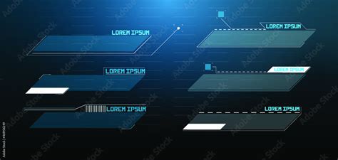 Futuristic Vector HUD Interface Screen Design Digital Callouts Titles HUD UI GUI Futuristic