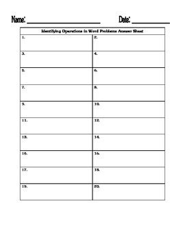 Identifying Operations In Word Problems Task Cards By SJC Co Teaching