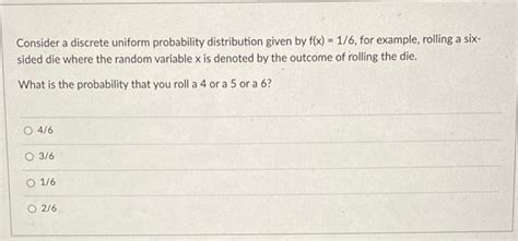 Solved Consider A Discrete Uniform Probability Distribution Chegg