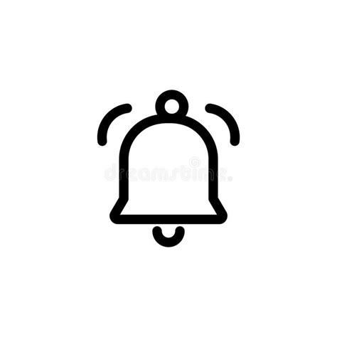 Outline Notification Bell Icon Bell Button Notify Icon Stock Vector Illustration Of