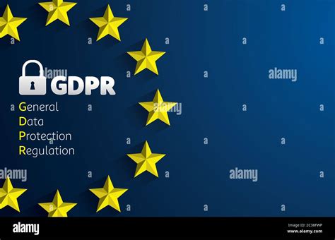 Gdpr General Data Protection Regulation Eu Flag Vector Illustration Stock Vector Image And Art